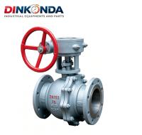 China DINKONDA GLOBAL Power Plants Special Q41F Series PN16, PN25, PN40 Floating Ball Structure Manual Cast Steel/stainless Steel Flange Straight Through Ball Valve for sale