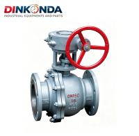 China DINKONDA GLOBAL Power Plants Special Q41F Series PN16, PN25, PN40 Floating Ball Structure Manual Cast Steel/stainless Steel Flange Straight Through Ball Valve for sale