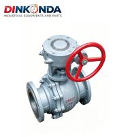 China DINKONDA GLOBAL Power Plants Special Q41F Series PN16, PN25, PN40 Floating Ball Structure Manual Cast Steel/stainless Steel Flange Straight Through Ball Valve for sale