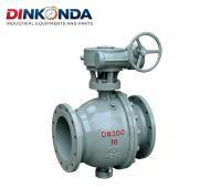 China DINKONDA GLOBAL Power Plants Special Q47F/Q347F/Q647F/Q947F Series Worm Gear Reduction Manual Drive Fixed Ball, Floating Seat Straight Through Ball Valve for sale
