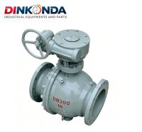 China DINKONDA GLOBAL Power Plants Special Q47F/Q347F/Q647F/Q947F Series Worm Gear Reduction Manual Drive Fixed Ball, Floating Seat Straight Through Ball Valve for sale