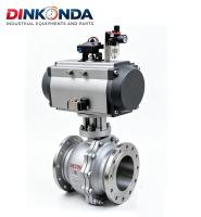 China DINKONDA GLOBAL Power Plants Special Q47F Series Pneumatic Gear Rack Actuator (double Acting/single Acting Spring Reset) Metal Sealed Floating Ball Valve for sale