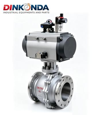 China DINKONDA GLOBAL Power Plants Special Q47F Series Pneumatic Gear Rack Actuator (double Acting/single Acting Spring Reset) Metal Sealed Floating Ball Valve for sale