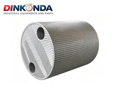 China DINKONDA GLOBAL Power Plants Special Stainless Steel/duplex Steel/Hastelloy Circular Corrugated Plate, Fully Welded Non Gasketed Plate Shell Heat Exchanger Plate Bundle for sale