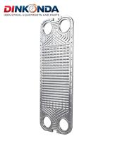 China DINKONDA GLOBAL Power Plants Special SF123 Series Universal High-efficiency Gasket Type Plate Herringbone Composite Corrugated Heat Exchanger Plate for sale