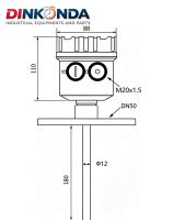 China ODM Intelligent RF Admittance Level Sensor Switch Anti Hanging Material 110kV for sale