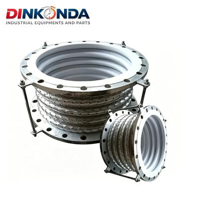 China DINKONDA GLOBAL Power Plants Special Metal Mesh Lined Polytetrafluoroethylene (PTFE) Metal Expansion Joint Compensator，strong Corrosive Media Flexible Compensating Element For Pipelines for sale