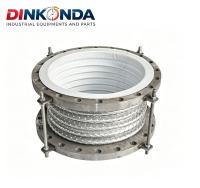 China DINKONDA GLOBAL Power Plants Special Metal Mesh Lined Polytetrafluoroethylene (PTFE) Metal Expansion Joint Compensator，strong Corrosive Media Flexible Compensating Element For Pipelines for sale