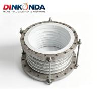 China DINKONDA GLOBAL Power Plants Special Metal Mesh Lined Polytetrafluoroethylene (PTFE) Metal Expansion Joint Compensator，strong Corrosive Media Flexible Compensating Element For Pipelines for sale