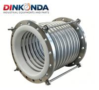 China DINKONDA GLOBAL Power Plants Special 304 316 2205 Duplex Stainless Steel Lined PTEE Corrugated Compensator Composite Pipeline Metal Expansion Joint for sale