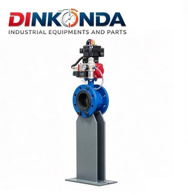 China DINKONDA GLOBAL Power Plants Special RQ Series Pneumatic Switch Type Flange Butterfly Valve, Angular Stroke Pneumatic Actuator And Flange Type Soft Seal Butterfly Valve for sale