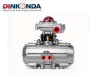 China DINKONDA GLOBAL Power Plants Special SUS316 Double Acting Pneumatic Angular Stroke Driven Pneumatic Actuator With Feedback Valve Position Signal Transmitter Limit Switch Box for sale