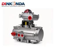 China DINKONDA GLOBAL Power Plants Special SUS316 Double Acting Pneumatic Angular Stroke Driven Pneumatic Actuator With Feedback Valve Position Signal Transmitter Limit Switch Box for sale