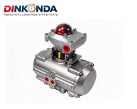 China DINKONDA GLOBAL Power Plants Special SUS316 Double Acting Pneumatic Angular Stroke Driven Pneumatic Actuator With Feedback Valve Position Signal Transmitter Limit Switch Box for sale