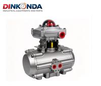 China DINKONDA GLOBAL Power Plants Special SUS316 Double Acting Pneumatic Angular Stroke Driven Pneumatic Actuator With Feedback Valve Position Signal Transmitter Limit Switch Box for sale
