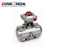 China DINKONDA GLOBAL Power Plants Special SUS316 Double Acting Pneumatic Angular Stroke Driven Pneumatic Actuator With Feedback Valve Position Signal Transmitter Limit Switch Box for sale