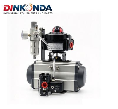 China DINKONDA GLOBAL Power Plants Special Single Acting/double Acting 0~90° Angular Stroke Gear Rack Pneumatic Drive Ex D IIC T6 Explosion-proof Pneumatic Actuator for sale
