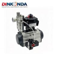 China DINKONDA GLOBAL Power Plants Special Single Acting/double Acting 0~90° Angular Stroke Gear Rack Pneumatic Drive Ex D IIC T6 Explosion-proof Pneumatic Actuator for sale