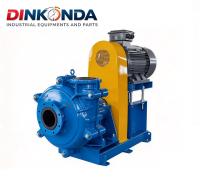 China DINKONDA GLOBAL Power Plants Special AHR Series Wear-resistant And Corrosion-resistant Natural Rubber Slurry Pump, Cantilever Horizontal Double Shell Axial Suction Centrifugal Pump for sale