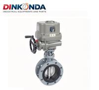 China DINKONDA GLOBAL Power Plants Special ≤ 425 ℃ Medium, Triple Eccentric Multi-level Metal Hard Bi-directional Sealed Electric Butterfly Valve for sale