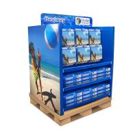 China Custom Corrugated Cardboard POP Counter Displays Retail Store Pallet Display Stands for sale