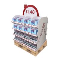 China Custom Corrugated Cardboard POP Counter Displays Retail Store Pallet Display Stands for sale