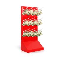 China Custom Multifunctional Cardboard Stand Display With Metal Hooks For Advertising for sale