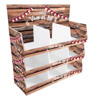 China Custom Corrugated Cardboard Display Stands Glossy Lamination For Promotion / Advertising for sale