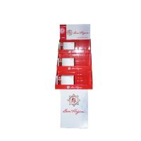 China Glossy / Matte Lamination Cardboard Stand Display Custom With Metal Hooks for sale