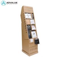 China Sturdy Flat Packed Cardboard Stand Display Glossy / Matte Lamination Surface Treatment for sale