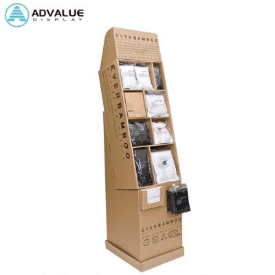 China Sturdy Flat Packed Cardboard Stand Display Glossy / Matte Lamination Surface Treatment for sale