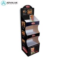 China Promotion Cardboard Floor Displays Pantone Printing Folding Display Stand for sale