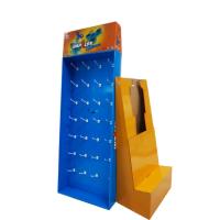 China Cardboard Pegboard Hook Display Stand Wall Mounted 4 Color Pantone Printing for sale