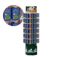 China Custom Wall Mounted Peg Hook Display Stand 1-100 Hooks 4 Color Pantone Printing for sale
