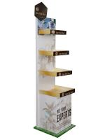 China Flat Packed Cardboard Stand Display Pedestals For Promotion / Advertising for sale