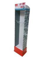 China Custom POS Cardboard Stand Display With Plastic / Metal Hooks for sale