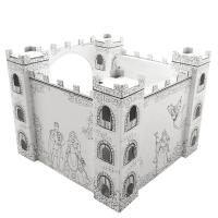 China Kids Foldable Cardboard Playhouse To Colour CPSIA Certified Cardboard Box Playhouse for sale