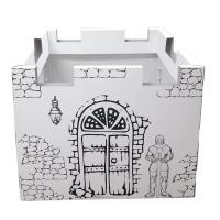 China Eco Friendly Cardboard Play House Kids White Cardboard Play Castle for sale