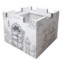 China Eco Friendly Cardboard Play House Kids White Cardboard Play Castle for sale