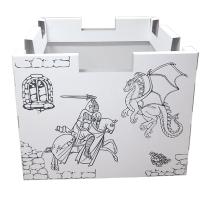 China Eco Friendly Cardboard Play House Kids White Cardboard Play Castle for sale