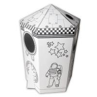 China White Castle Cardboard Playhouse To Color For Kids 5 Pounds Weight for sale