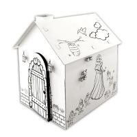 China Childrens Cardboard Playhouse EN71 Safety Certified White Cardboard Castle Playhouse for sale
