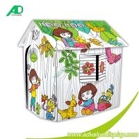 China Durable Foldable Cardboard Playhouse Eco Friendly For Kids Imaginative Play for sale