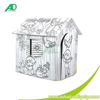 China Durable Foldable Cardboard Playhouse Eco Friendly For Kids Imaginative Play for sale