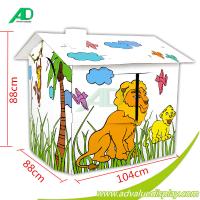 China Sturdy Coloring Cardboard Castle Playhouse For Kids Playtime for sale