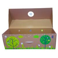 China Custom Cardboard Paper Packaging Box With PP Handles Flower Packaging Box for sale