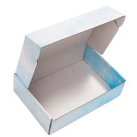 China Elelgent White Corrugated Cardboard Boxes With Express Box Design for sale