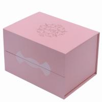 China Rectangular Pink Gift Packaging Boxes CMYK Printing Customized for sale