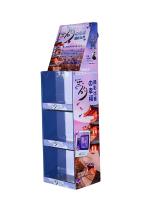 China Offset / Digital Printing Cardboard Floor Displays Promotional Display Rack Customized for sale
