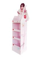 China Glossy Cardboard Floor Displays Customizable Retail Stand Display For Colgate for sale